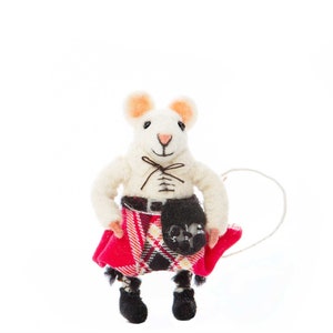 Scottish Mouse in Red Kilt - Scottish Heritage - Red Tartan Mouse ...