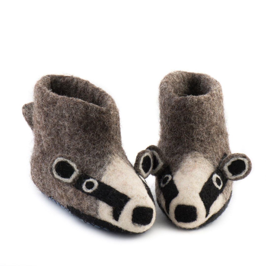 Kids' Billie Badger Slippers - Etsy UK