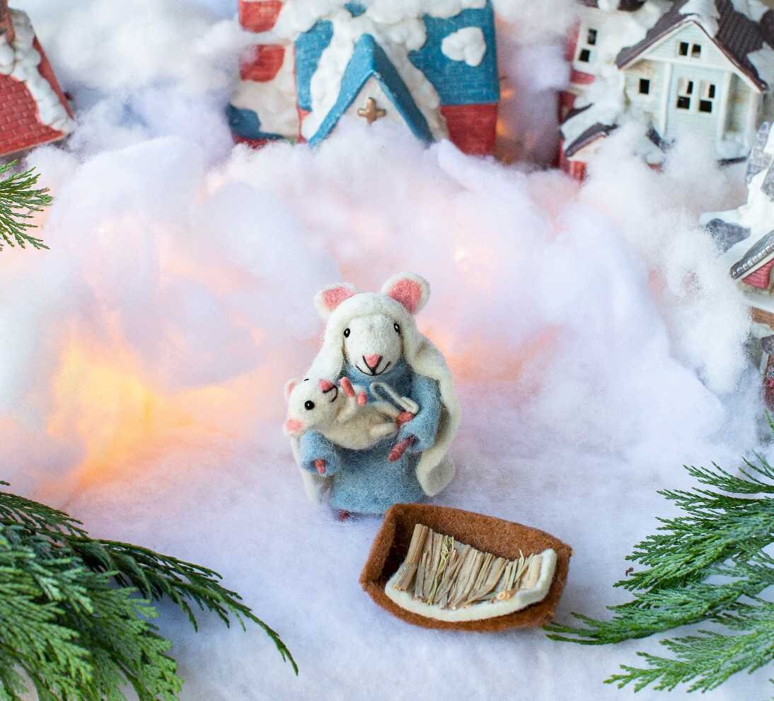 Nativity Mice Family Set - Etsy