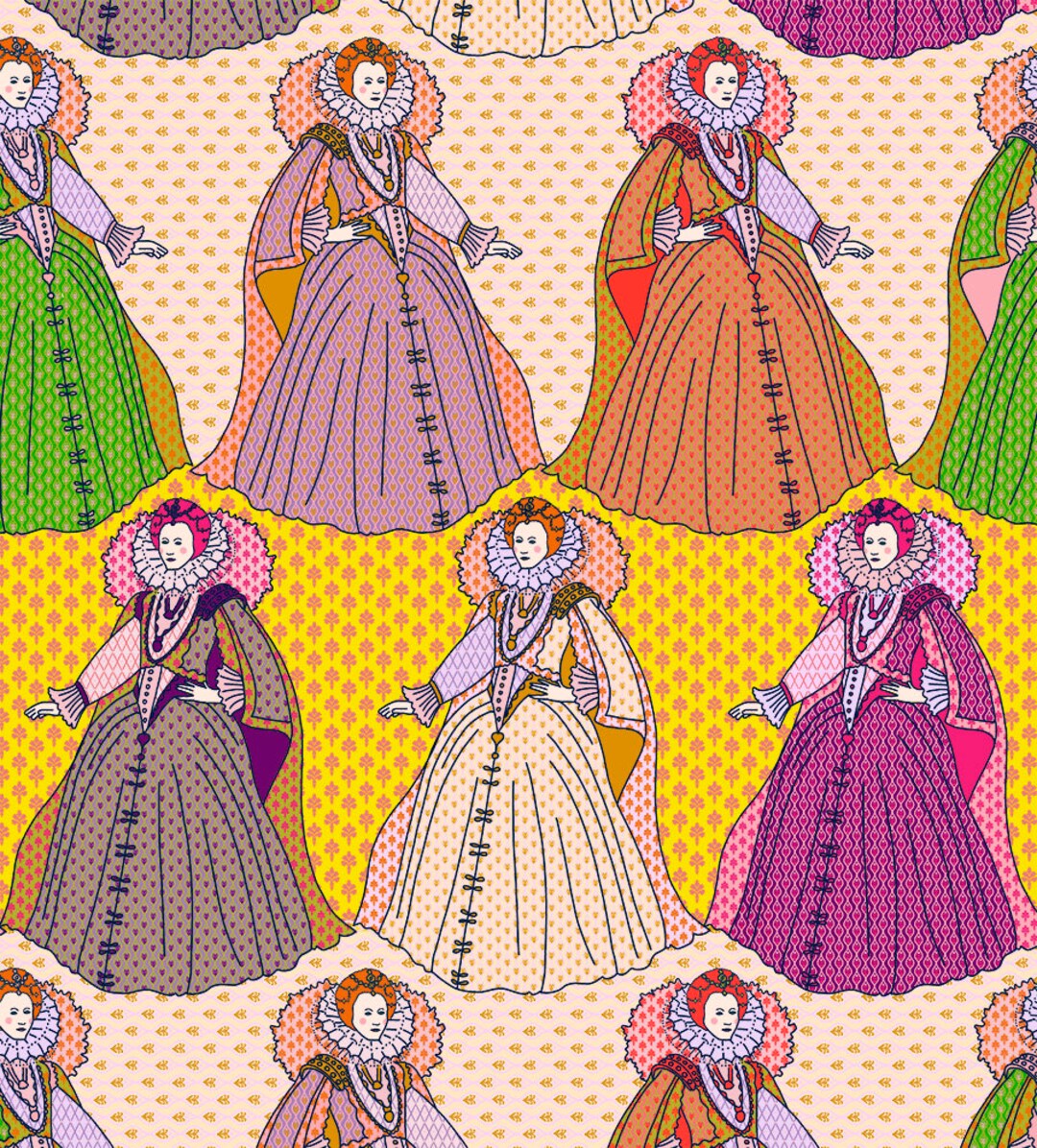The Queen Citrus De Leon Group Design for Alexander Henry Fabrics - Etsy