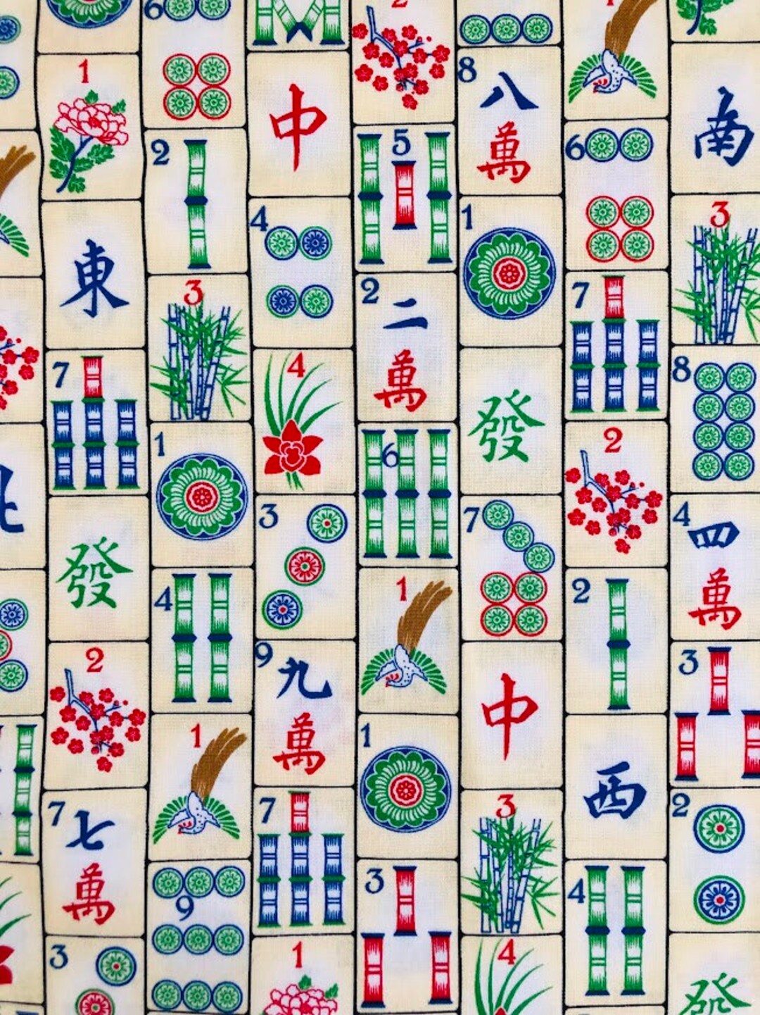Mahjong Pieces Timeless Treasures Fabric by the Meter - Etsy