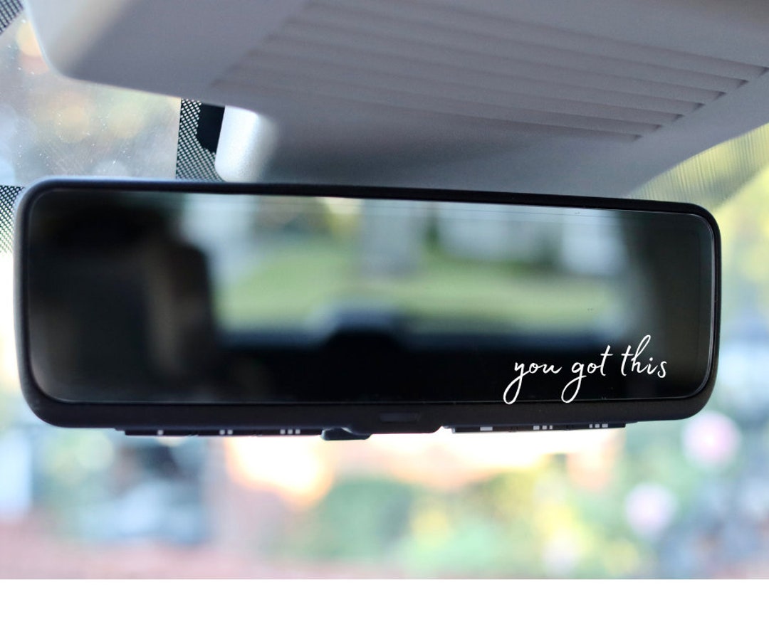 Personalized Rear View Mirror Decals - Add a Personal Touch to Your Car ...