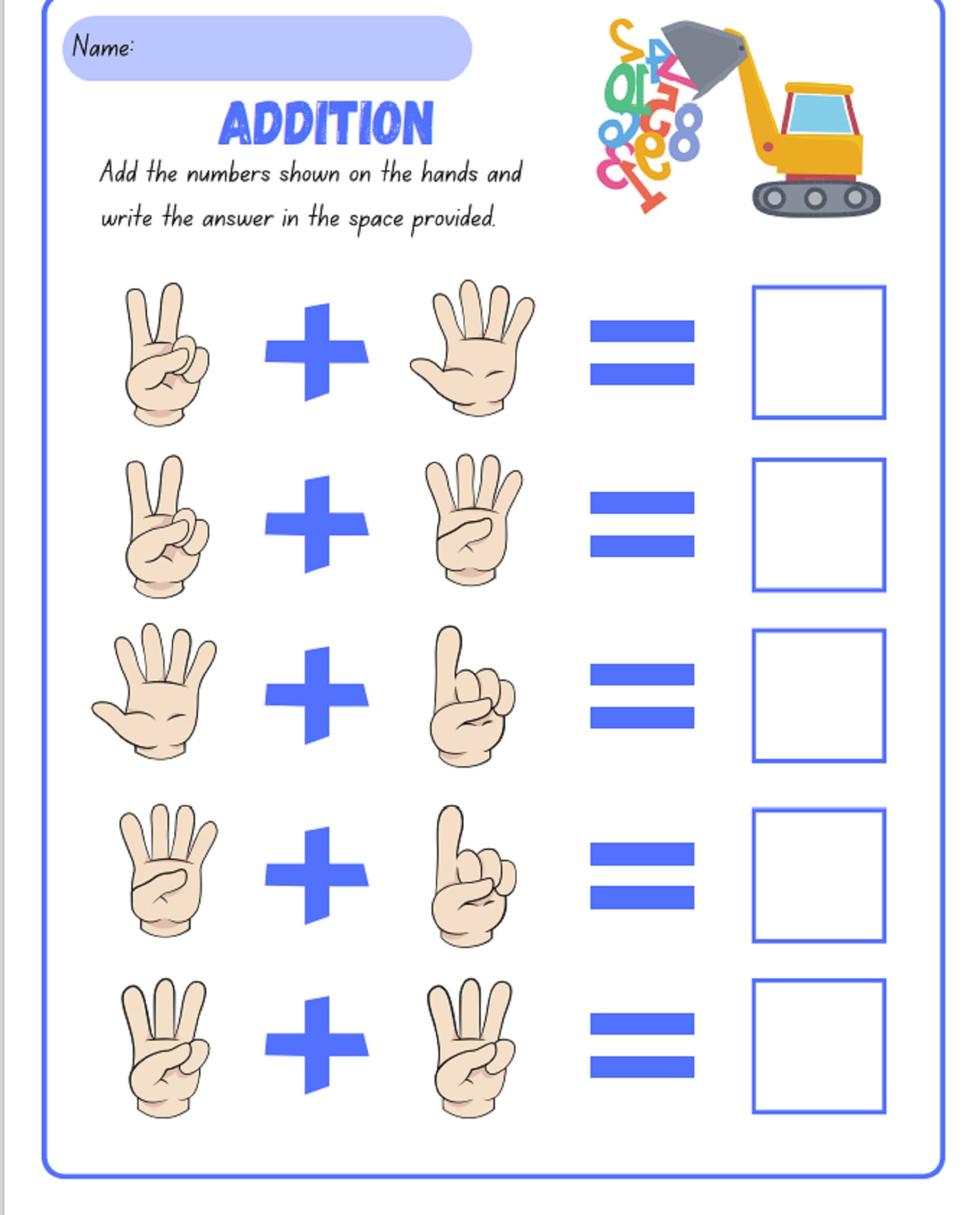 Basic Addition-subtraction Worksheets (10) - Etsy
