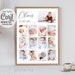 Editable First Year Photo Collage Template, Baby 1st Birthday Gift ...