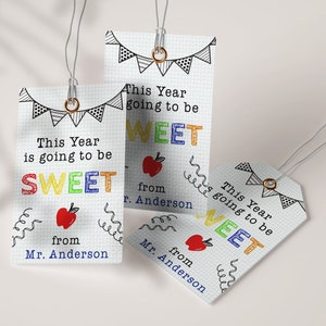 Back to School Gift Tag Template, Printable First Day of School Tag ...