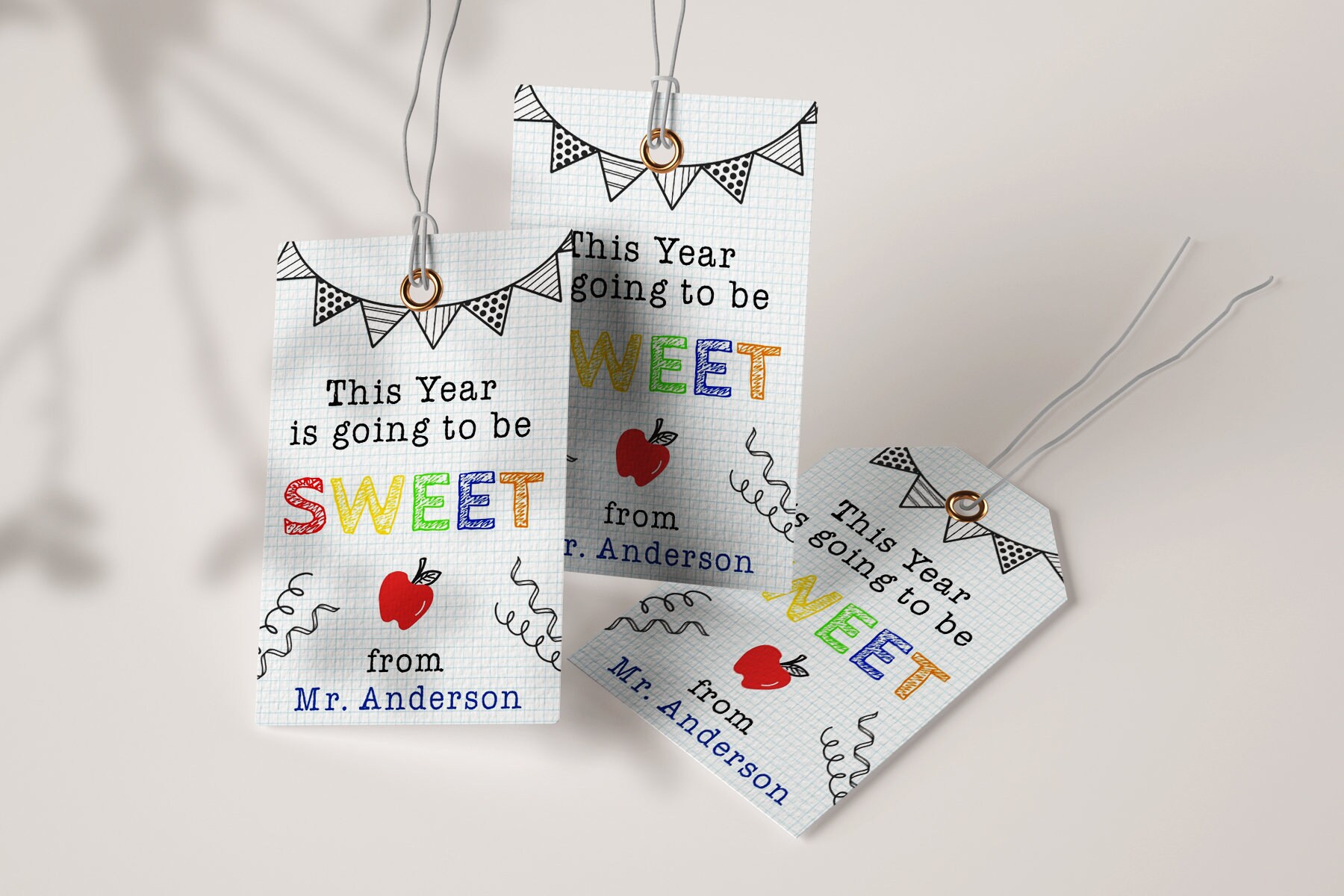 Back to School Gift Tag Template, Printable First Day of School Tag ...