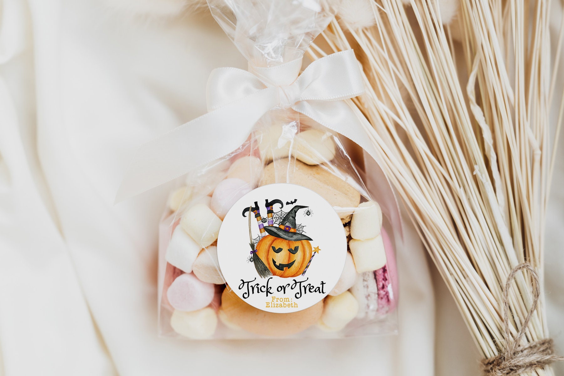 Editable Halloween Gift Tags Template, Printable Personalized Favor Tag ...