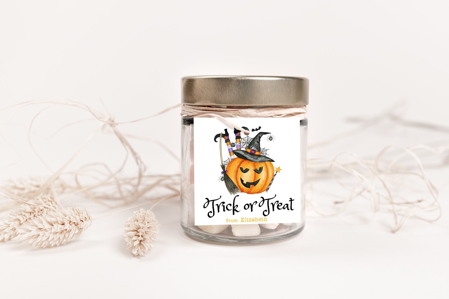 Editable Halloween Gift Tags Template, Printable Personalized Favor Tag ...