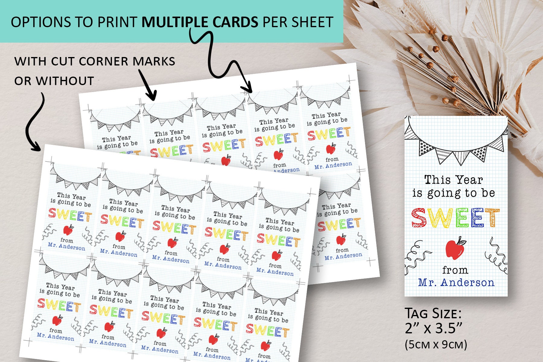 Back to School Gift Tag Template Printable First Day of - Etsy