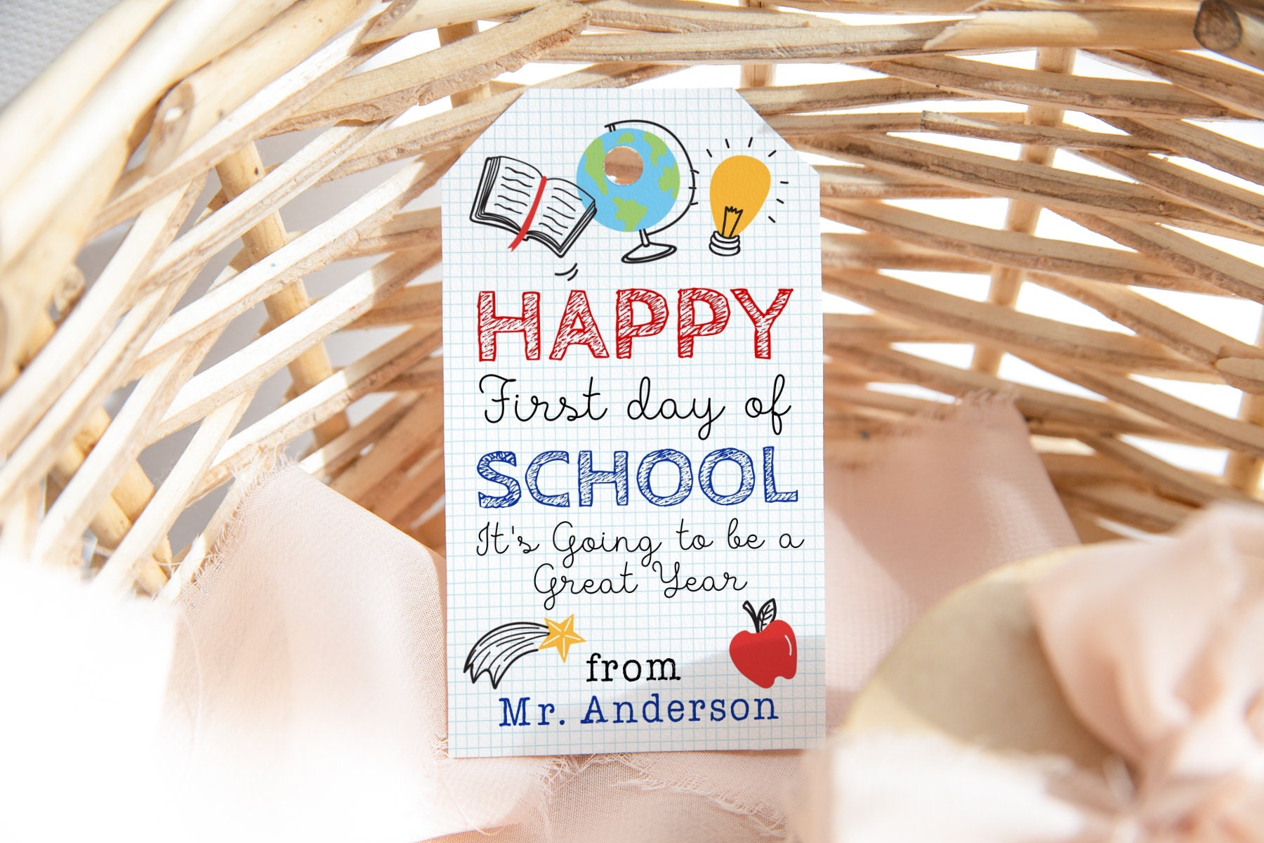 Back to School Gift Tag Template Printable First Day of - Etsy