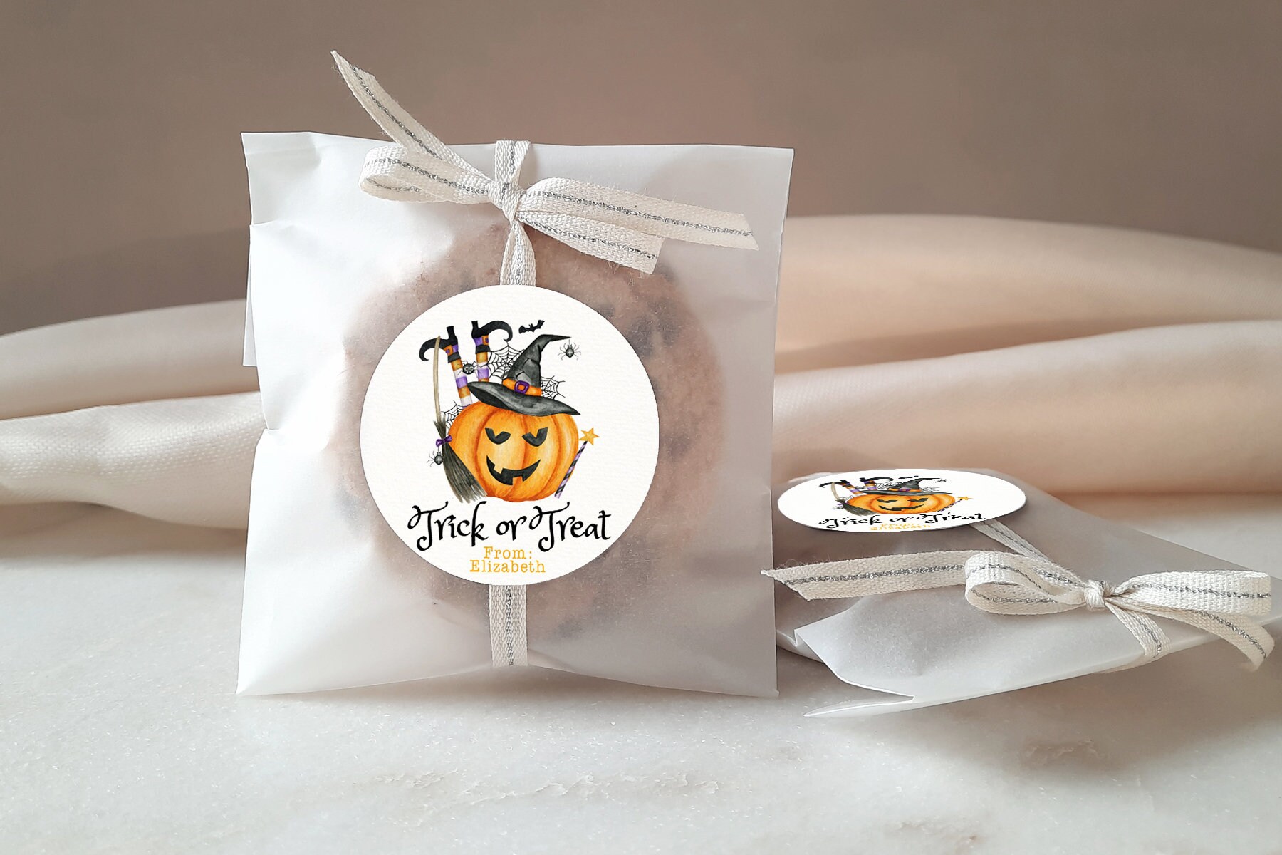 Editable Halloween Gift Tags Template, Printable Personalized Favor Tag ...