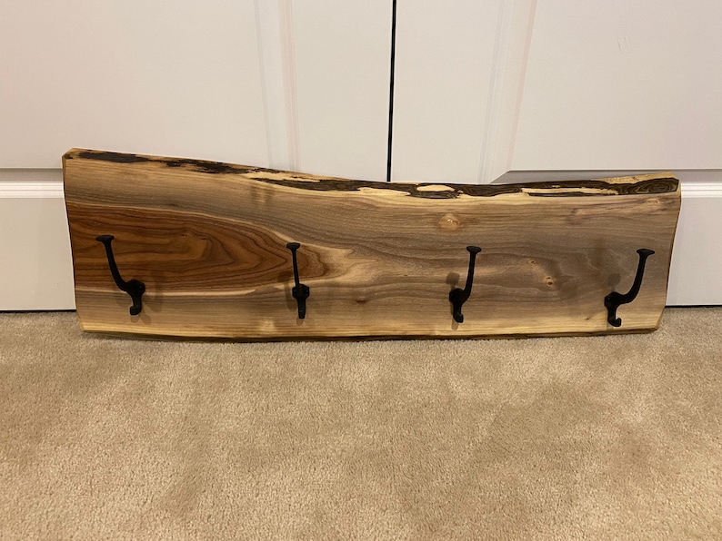 Live Edge Coat Rack - Etsy