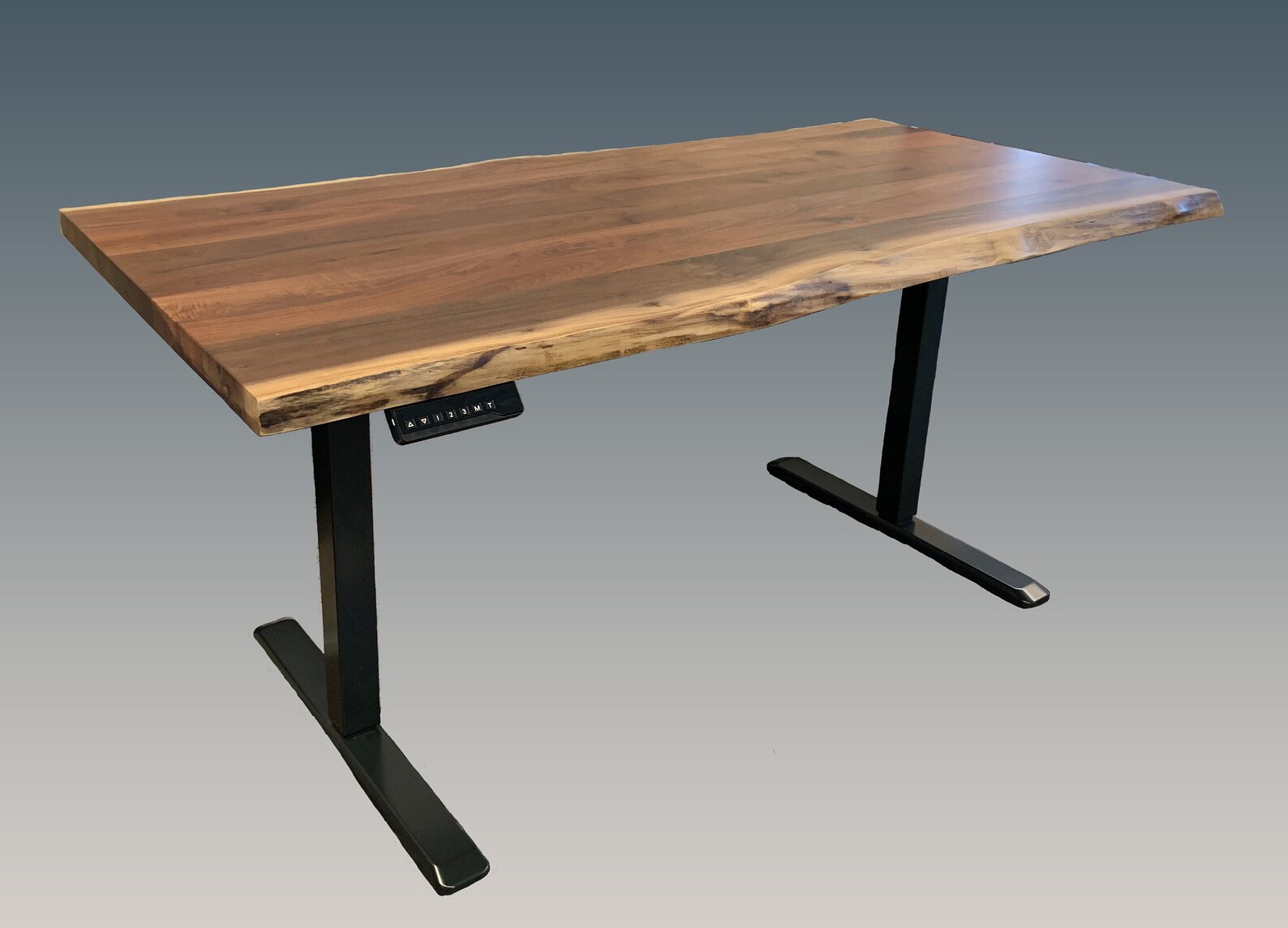 Live Edge Standing Desk, Black Walnut - Etsy