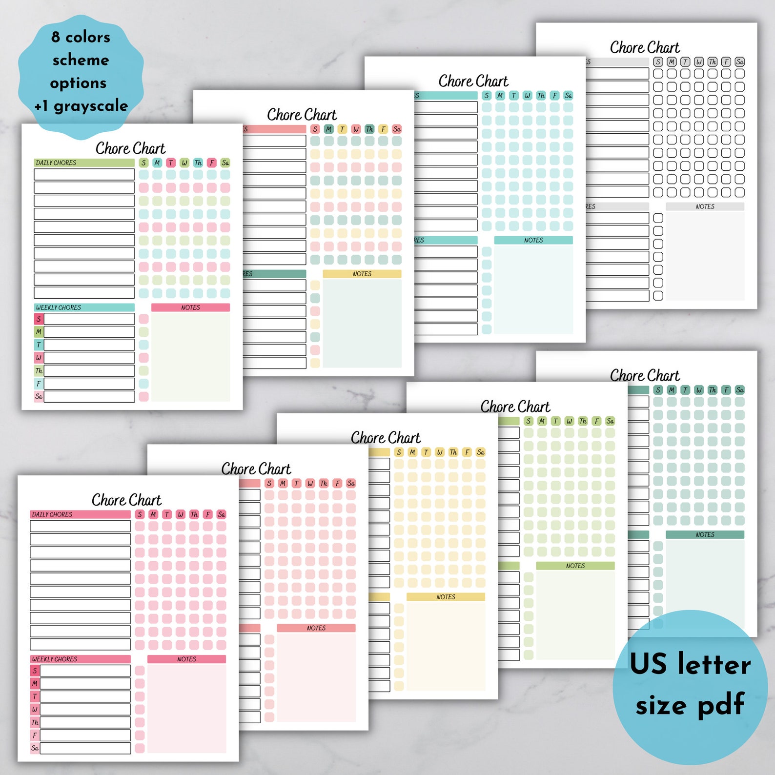Kids Chore Chart Responsibility Chart Editable PDF Daily Routine ...