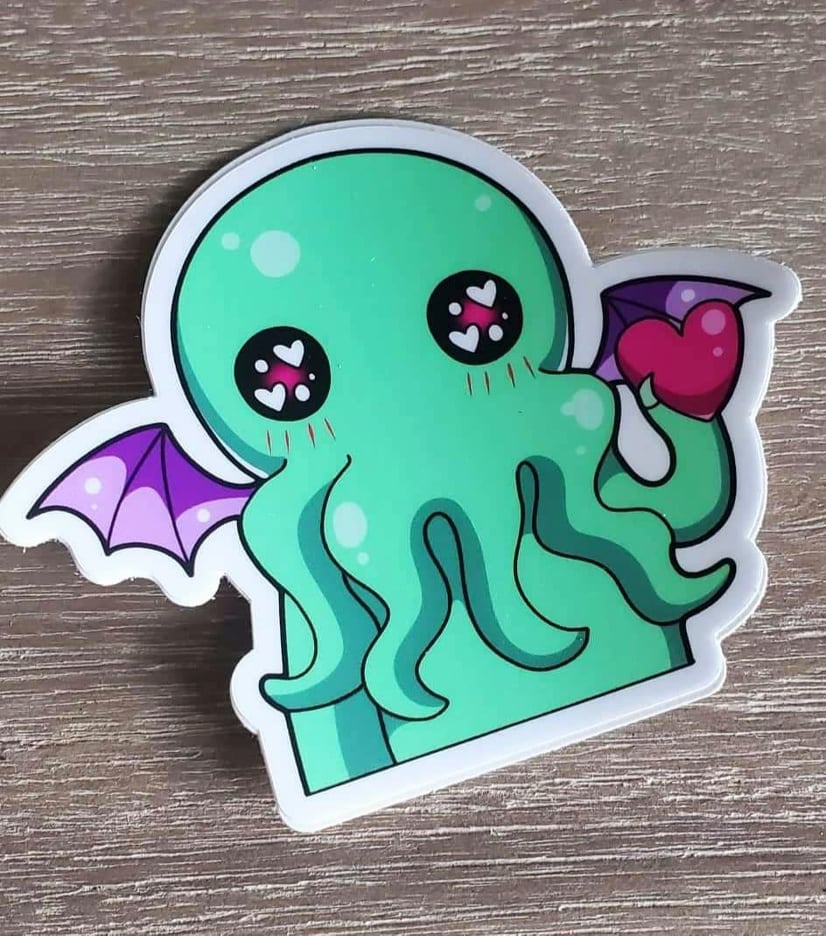 Cthulhu loves You Stickers sold by Mila | SKU 771950 | Printerval UK