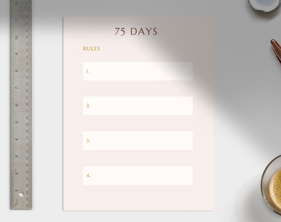 Create Your Own 75 Day Fitness Challenge Planner - Etsy