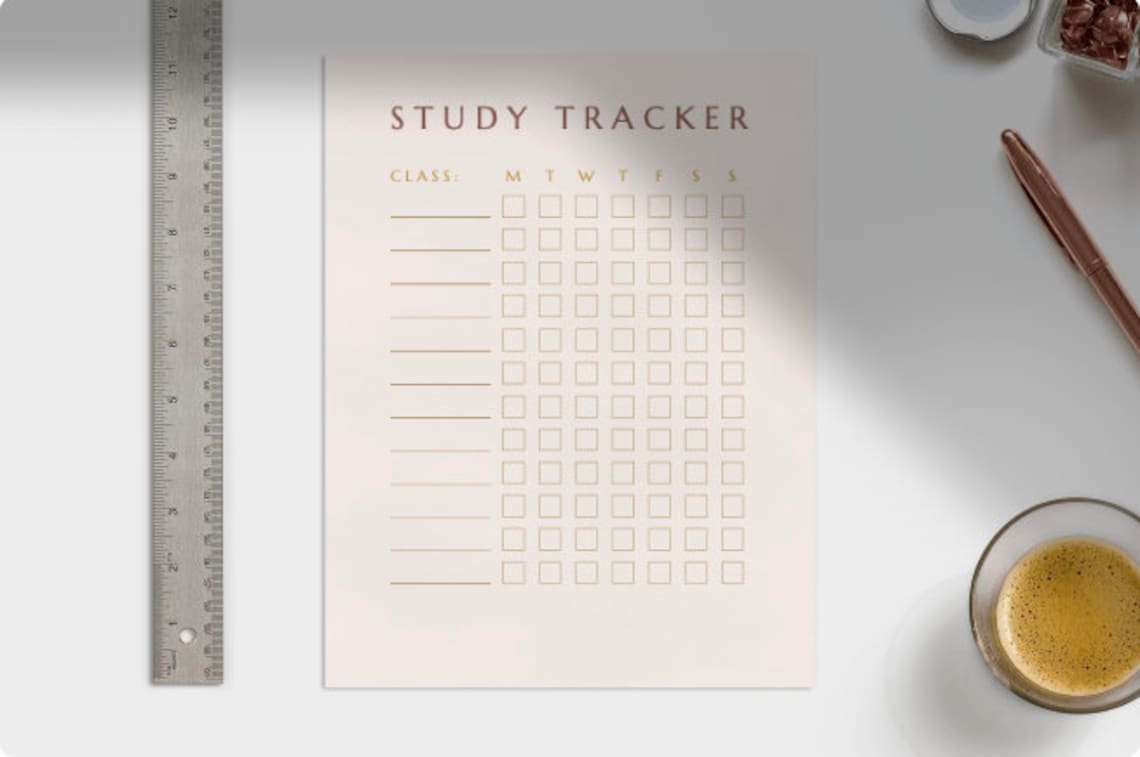 Printable Study Tracker // Class Study Tracker - Etsy