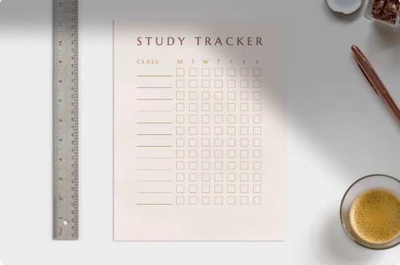 Printable Study Tracker // Class Study Tracker - Etsy