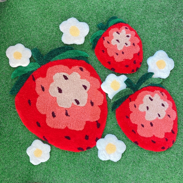 Strawberry Rug - Etsy