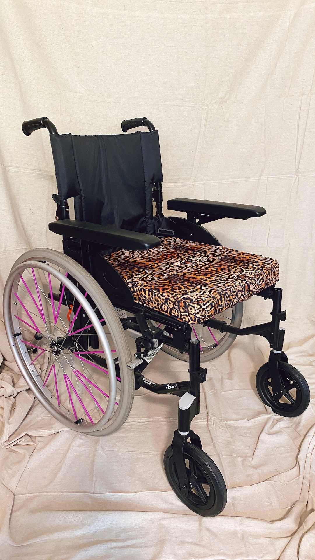 Leopard Print Wheelchair Cushion Cover - Water Resistant, Cute Cool ...
