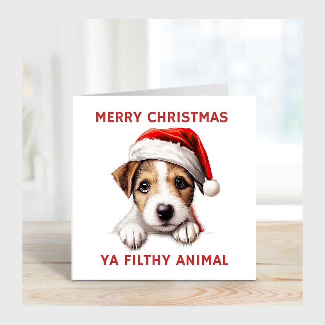 Jack Russell Christmas Card: Funny Dog Holiday Card - Etsy UK