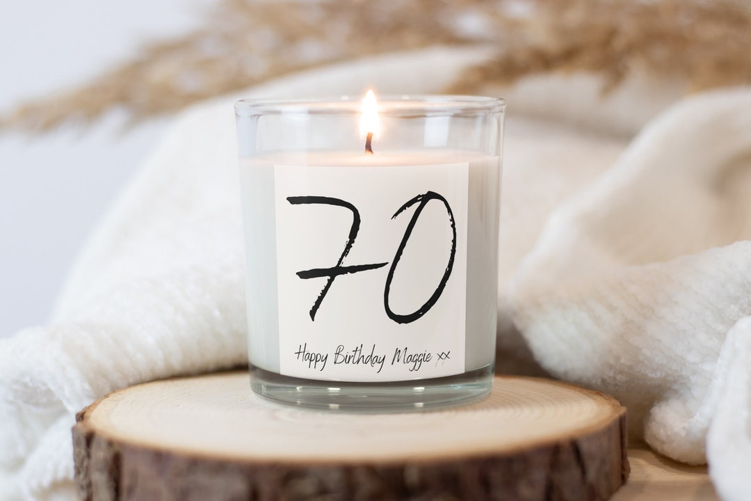 70th Birthday Candles. Milestone Birthday Candle - Etsy
