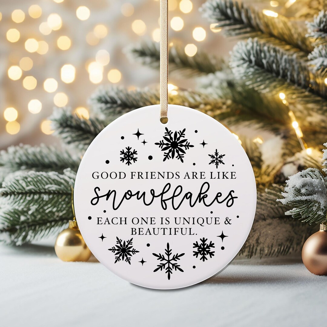 Friendship Christmas Bauble: Snowflake Friend Gift (MDF) - Etsy