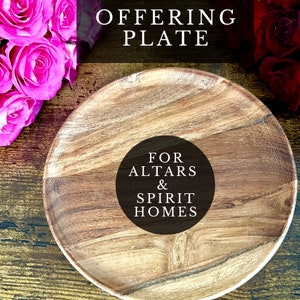 Wooden Offerings Plate Deities Spirit Companions Altar - Etsy
