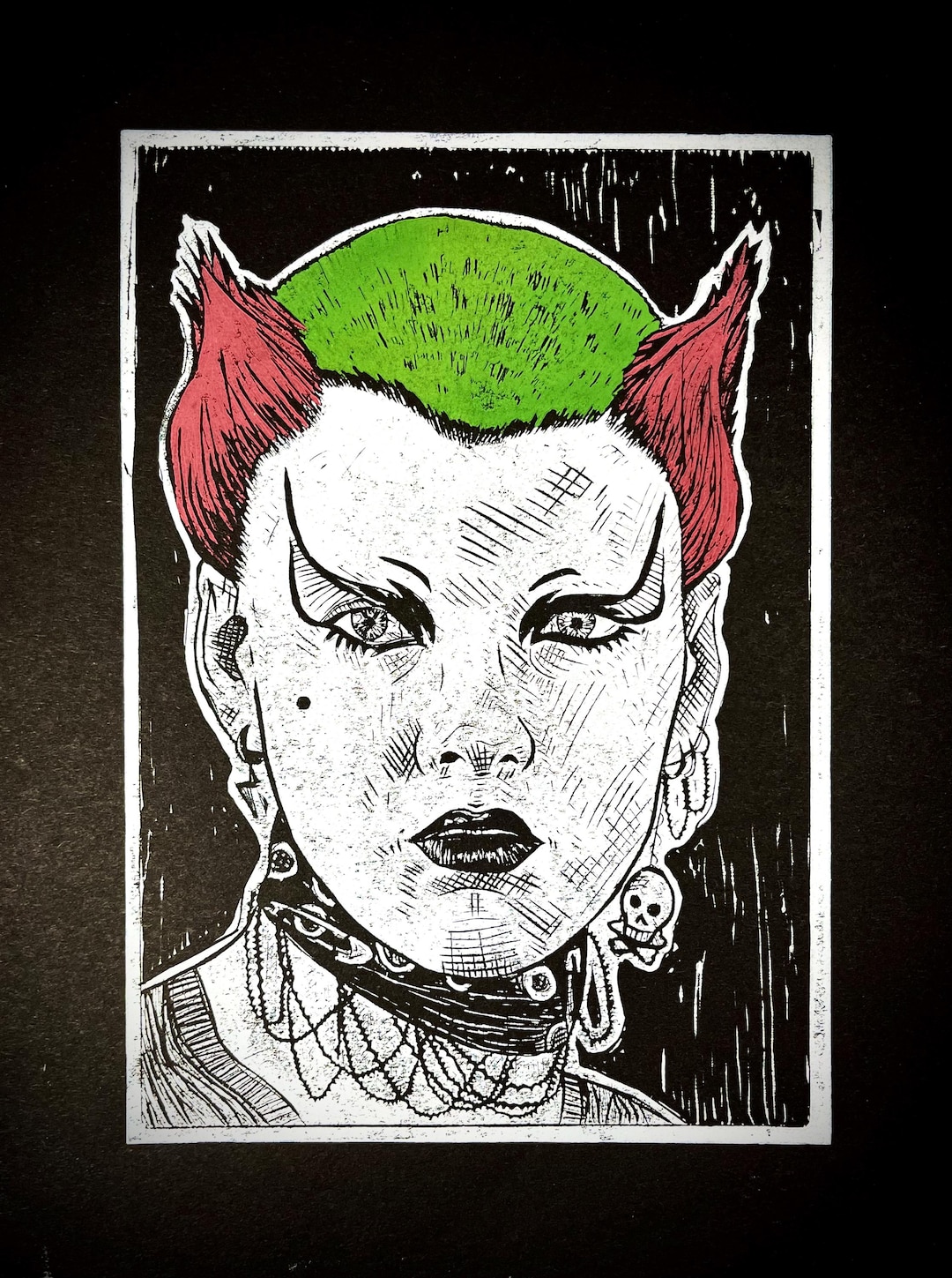 Soo Catwoman Green Pink Print - Etsy