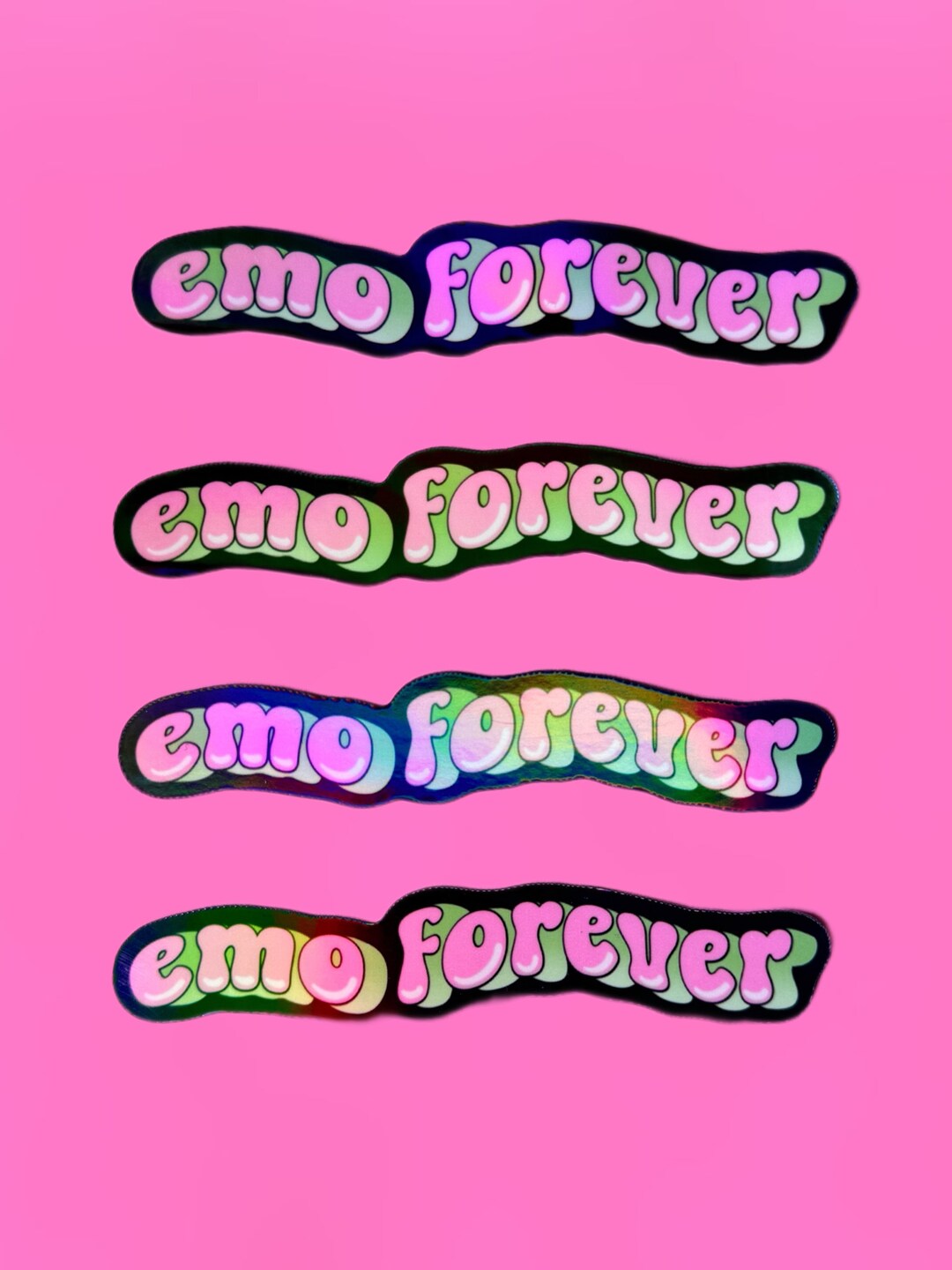 Emo Forever Holographic Sticker - Etsy