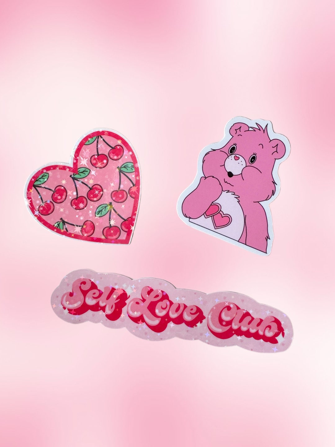 The Cherry Pack Sticker Pack Set Holographic - Etsy