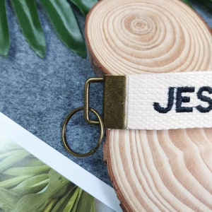 JESUS SAVES Embroidered Cotton Keychain - Christian Religious Gift - Etsy
