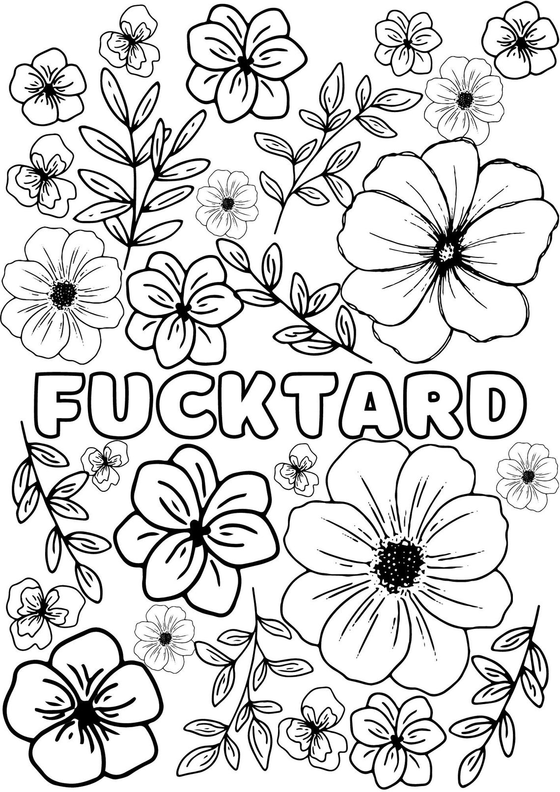 Adult Profanity Coloring In Pages Etsy