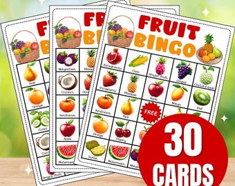 Printable Fruit Bingo Game | Fun & Educational Kids Activity | Digital ...