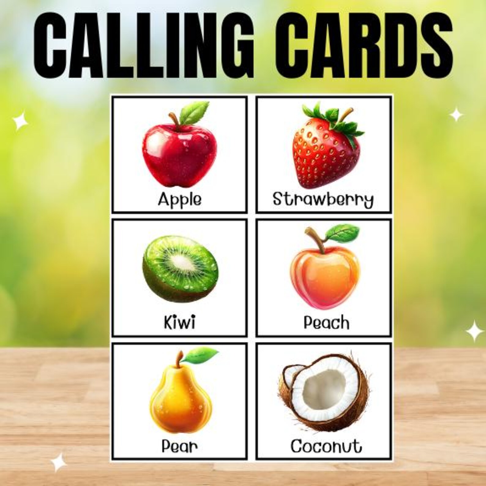 30 Fruit Bingo Cards Printable Game, Fruit Bingo Cards, Printable Bingo ...