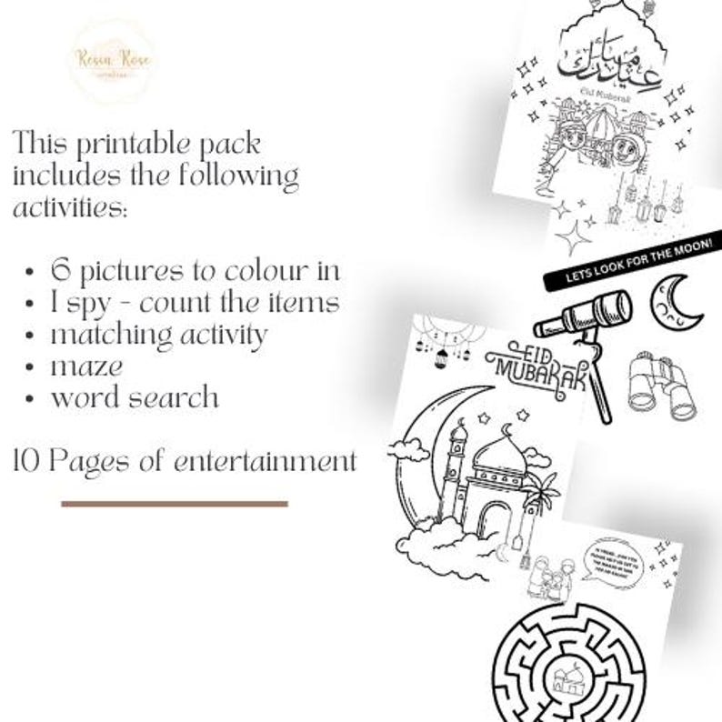 EID Colouring and Activities - Etsy