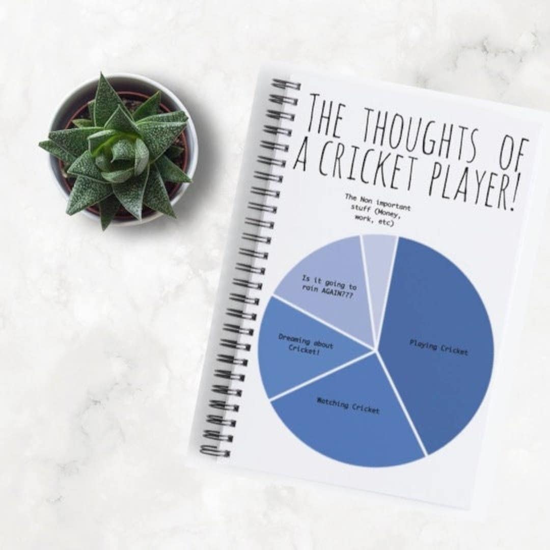 Cricket Notebook the Thoughts of a Cricket Player Cricket Gifts Cricket ...