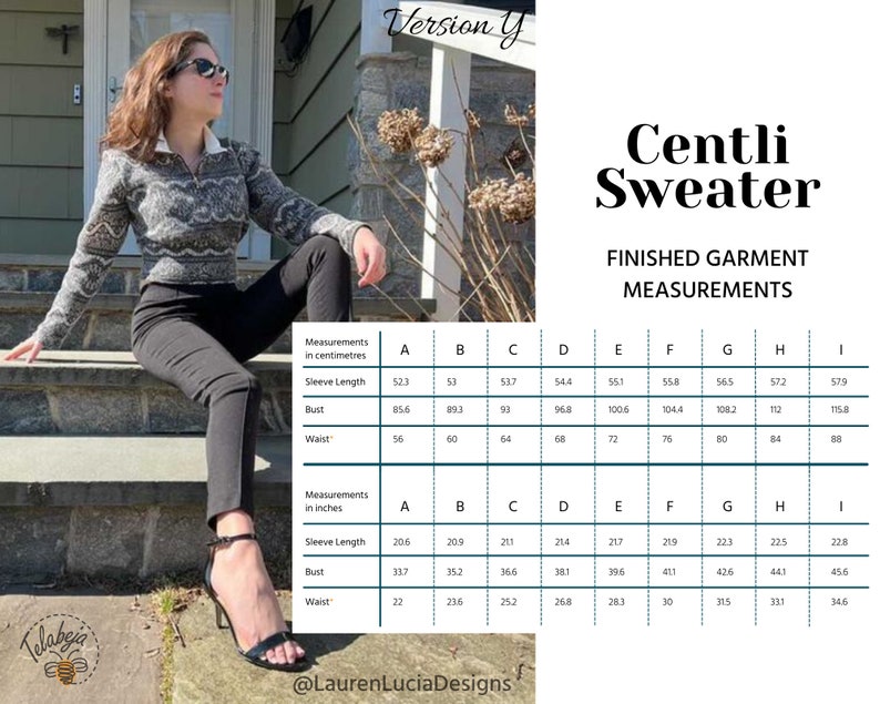 Centli Sweater Digital Sewing Pattern A4 US Letter and A0 - Etsy