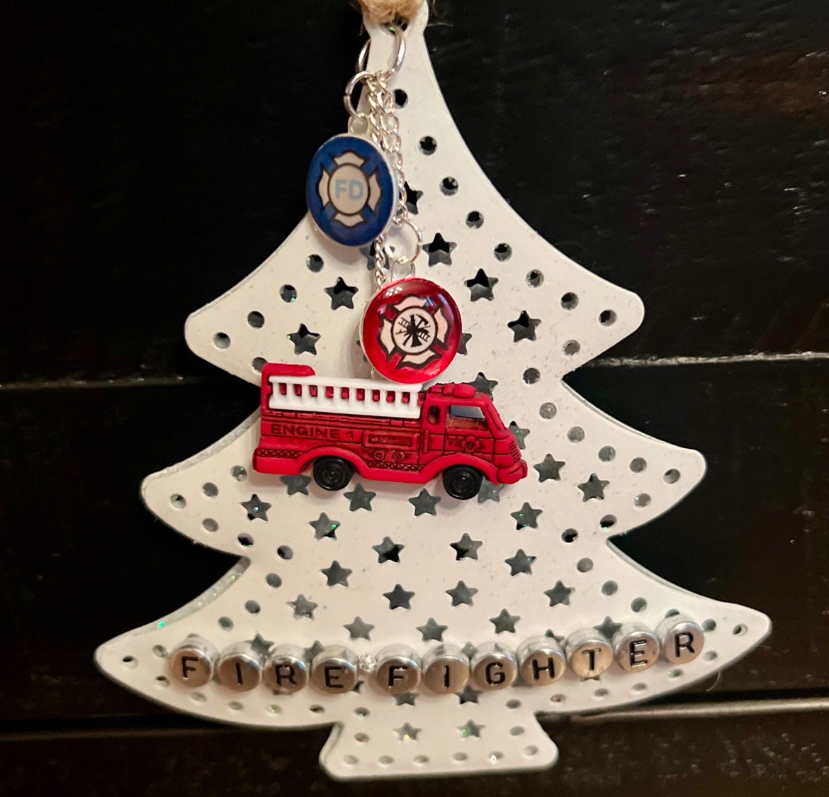 Firefighter Christmas Tree Ornament - Etsy