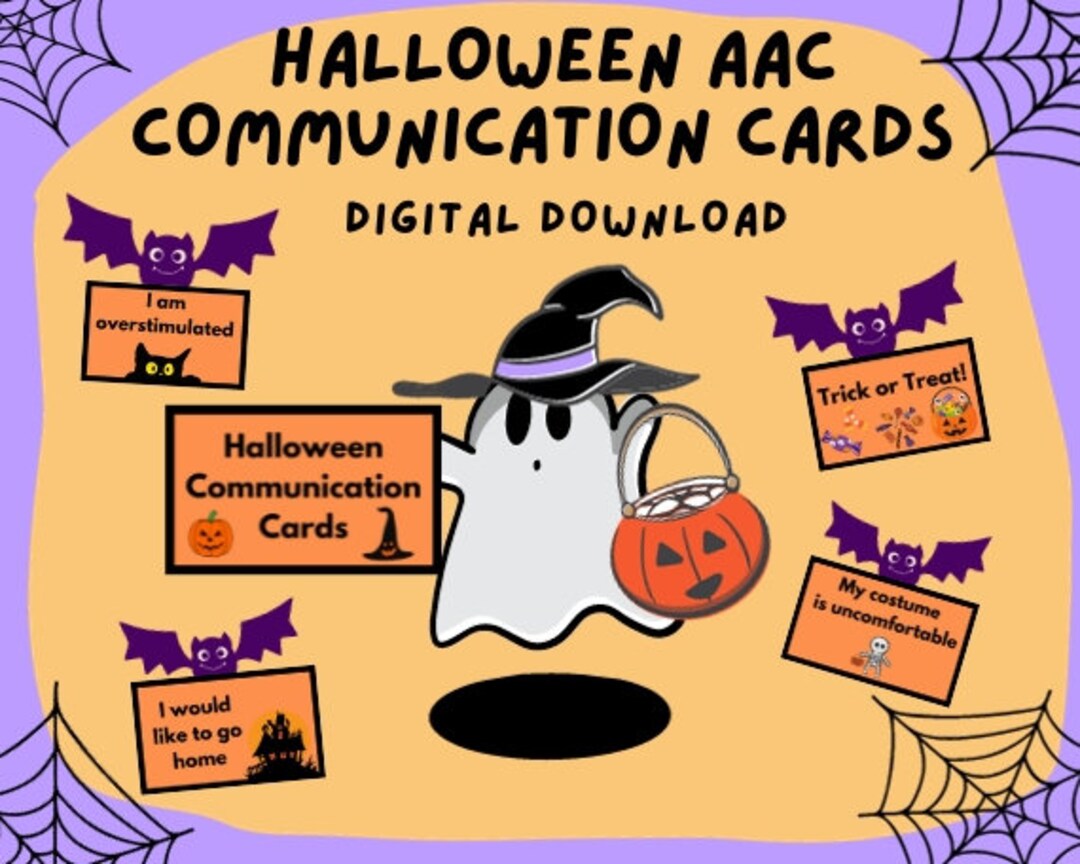 Halloween AAC Communication Cards Digital Download - Etsy