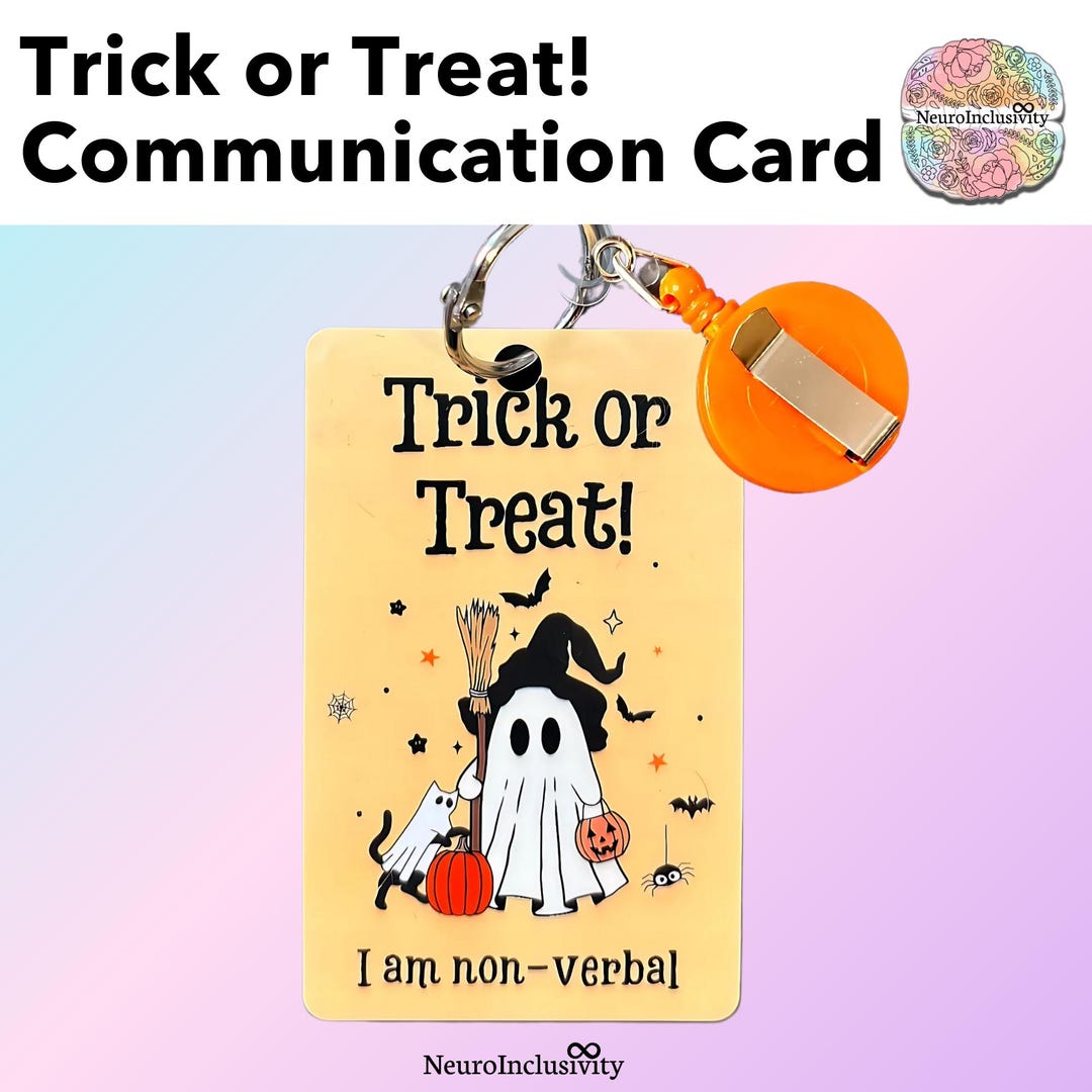 Trick or Treat Communication Card - AAC (autism, ADHD, Disability ...