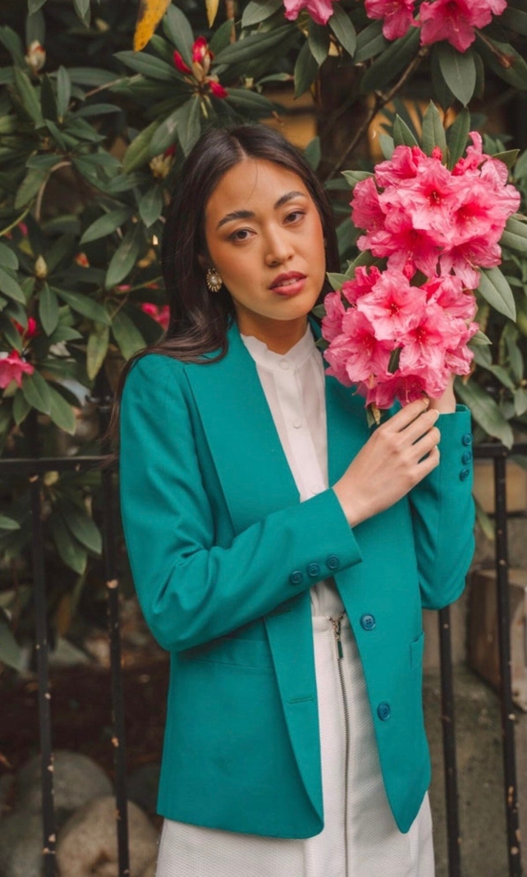 60s Cyan Green Vintage Blazer by Matex Size XS 2 1960s Straight Fit ...