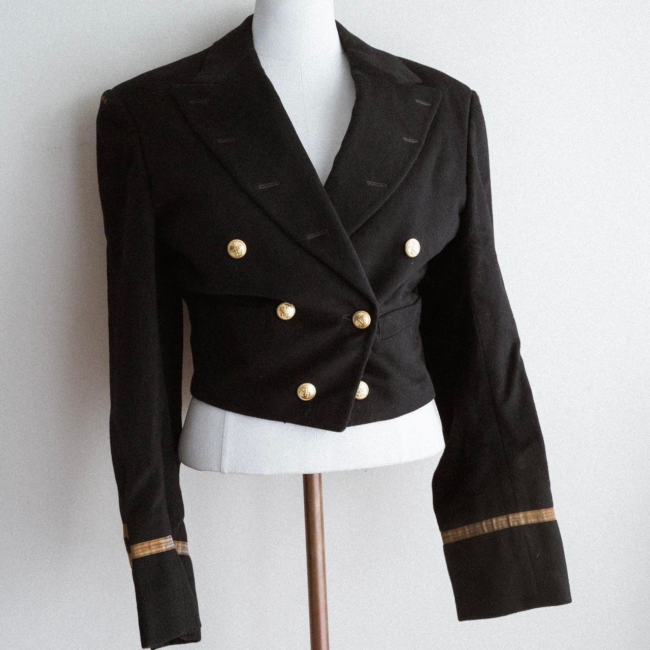 70s Canadian Navy Military Mess Vintage Crop Jacket Womens Female ...