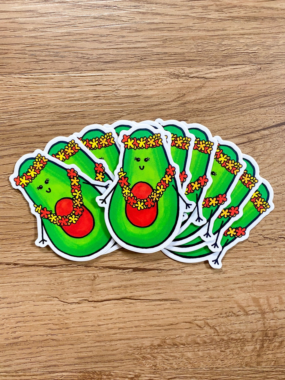 AVOCADO STICKER, Vinyl Die Cut Sticker, Adorable, Cute, Hawaiian Aloha ...