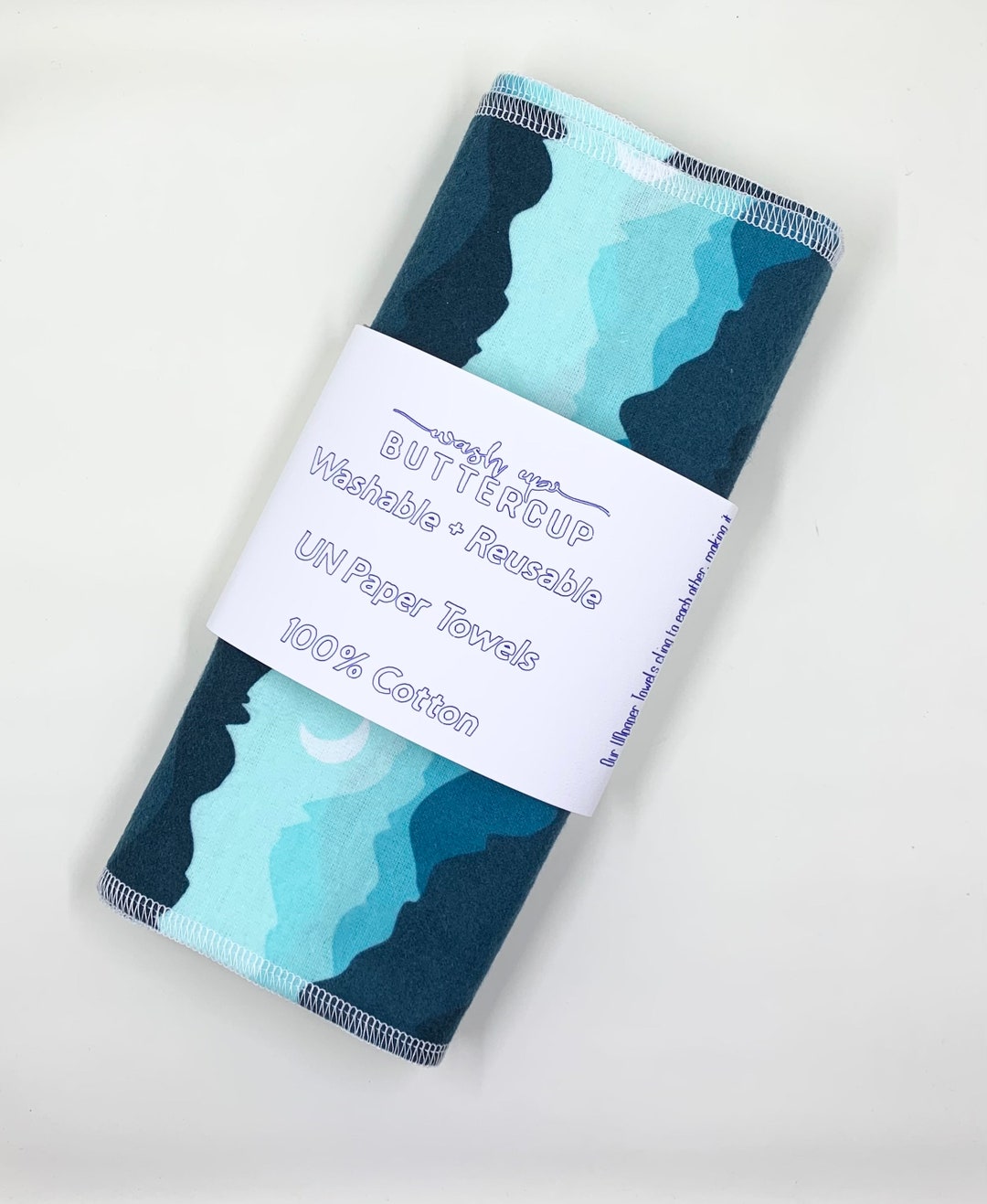 Un-paper Towel,re-usable Towels - Mountains and Moons - Etsy