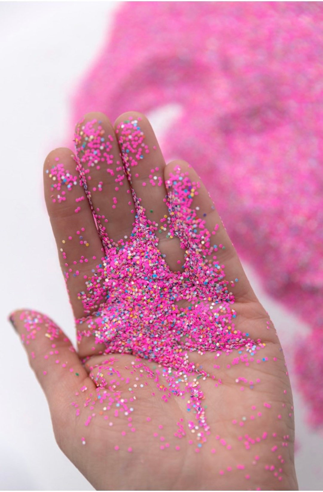 Cupcake, Sprinkle Glitter, Multi Color Glitter Mix, Round Pink Glitter ...