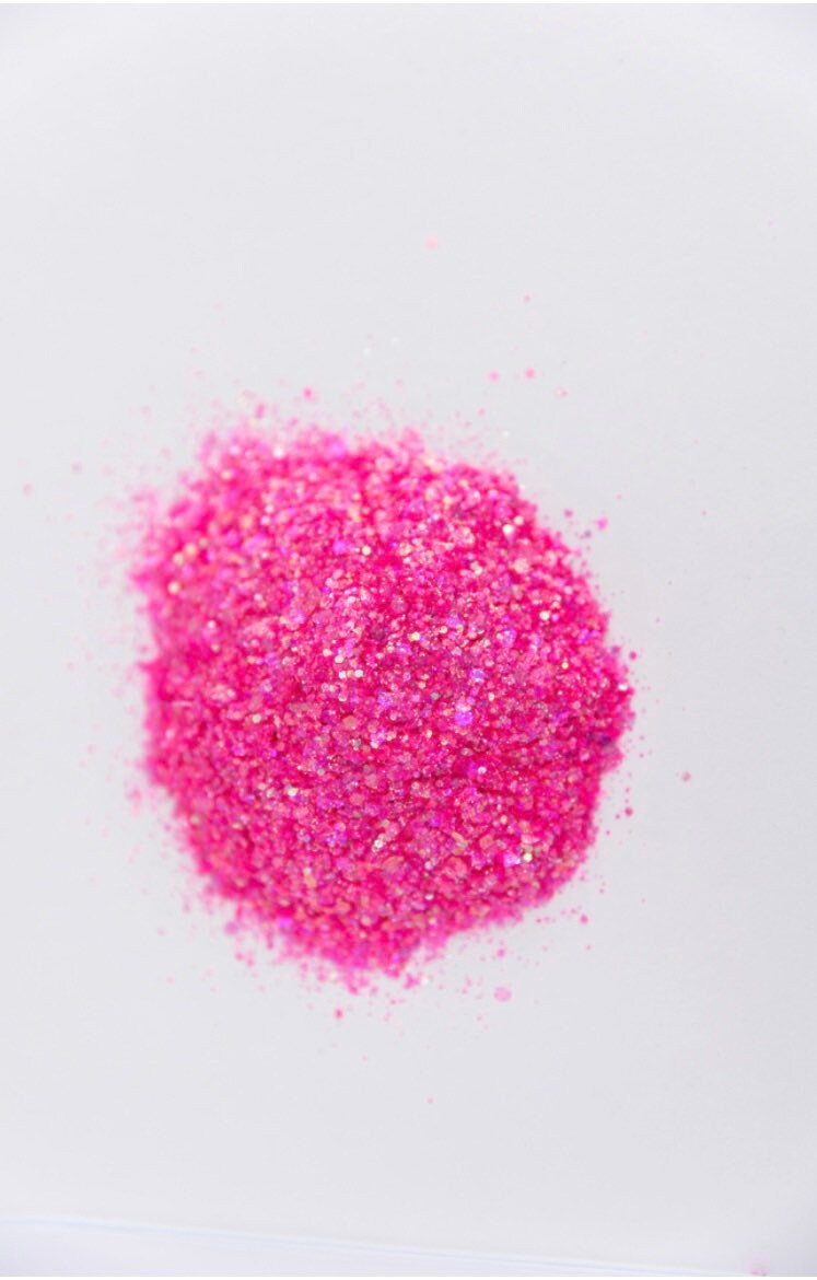 Pink Lady Neon Pink Glitter Neon Pink Glitter Mix Bright - Etsy