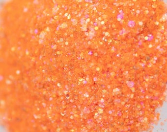 Neon Orange Glitter - Etsy