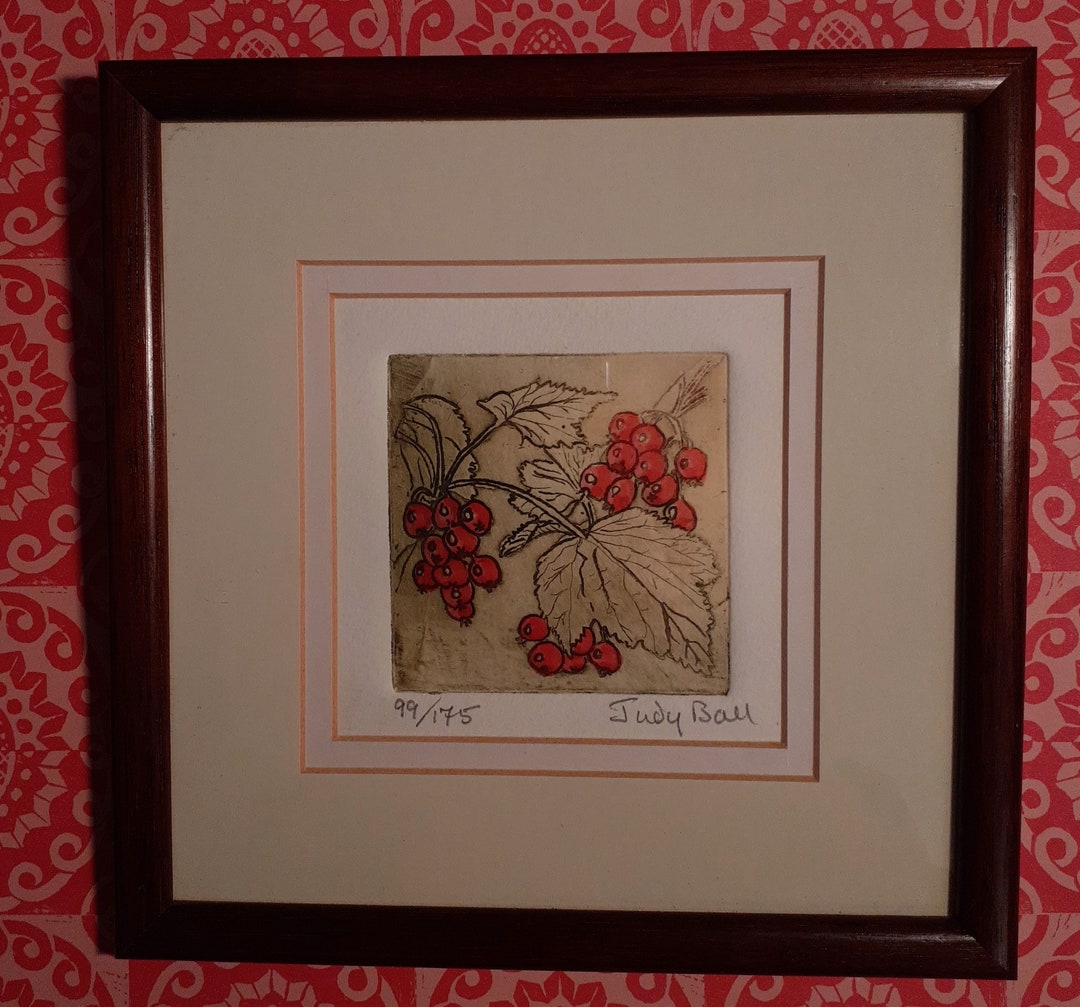 Judy Ball Signed Original Hand Painted Botanical Etching Limited ...