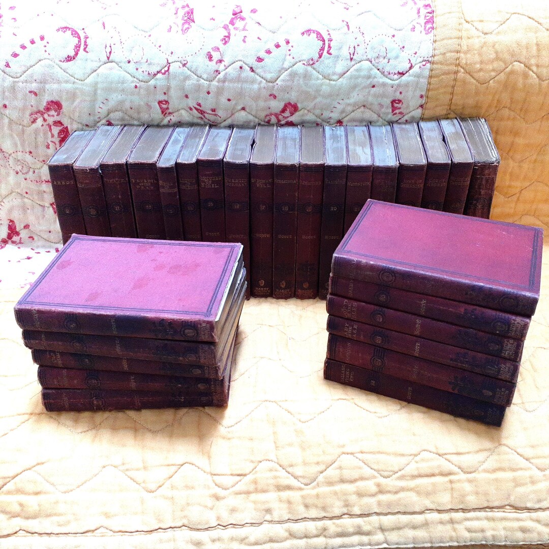 Antique Miniature Book Collection of the Works of Sir Walter Scott ...